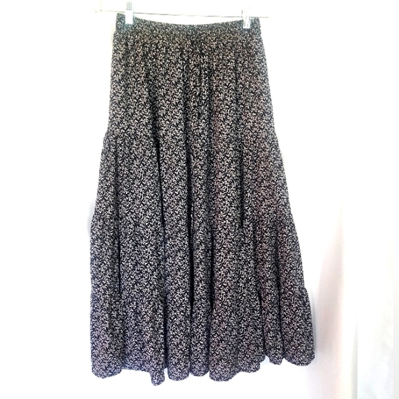 Papermoon | Skirts | Paperwork Tiered Full Skirt With Blackwhite Mini ...